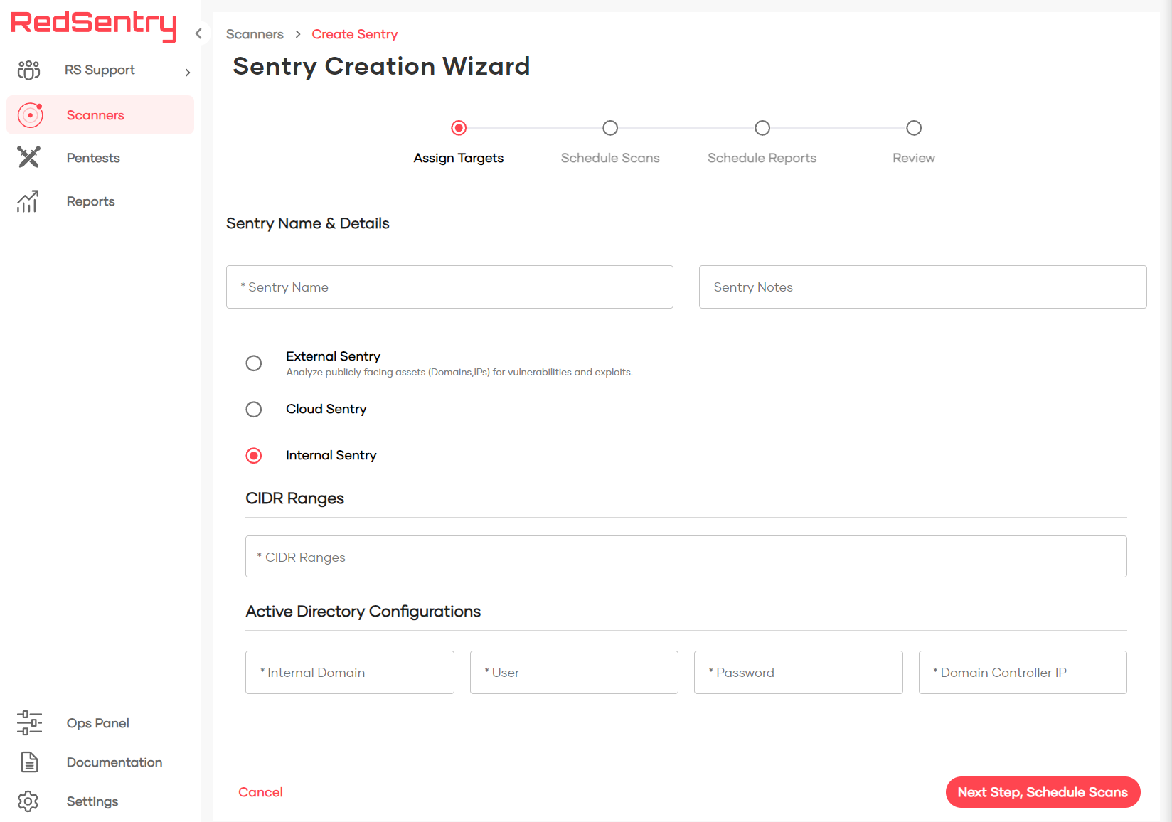 Internal Agent Set Up – Red Sentry