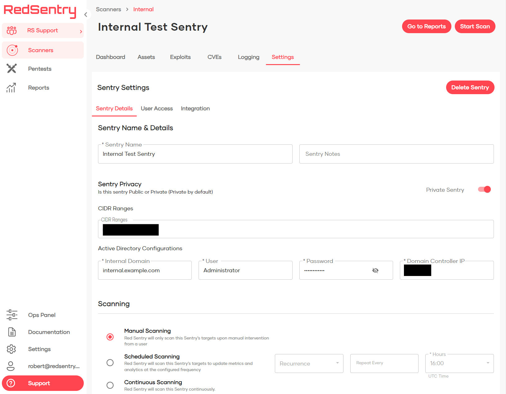 Internal Agent Set Up – Red Sentry