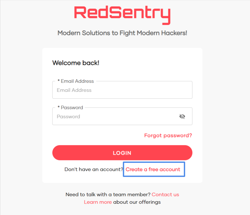 How to Create Your Red Sentry Account – Red Sentry
